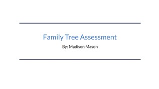 Family Tree Assessment at emaze Presentation