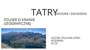TATRY FOLDER O KRAINIE GEOGRAFICZNEJ at emaze Photo Album