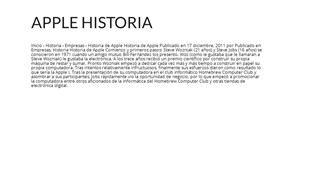 APPLE HISTORIA at emaze Presentation