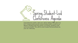 Spring,Student-Led Conference Agenda at emaze Presentation