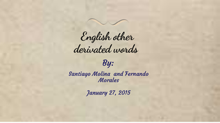 English other derivated words at emaze Presentation
