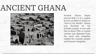 Ancient Ghana at emaze Presentation