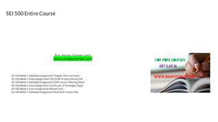 SEI 500 Effective Communication snaptutorial.com at emaze Presentation