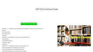 GSP 125 Enhance teaching snaptutorial.com at emaze Presentation