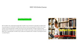 MGT 415 Enhance teaching snaptutorial.com at emaze Presentation