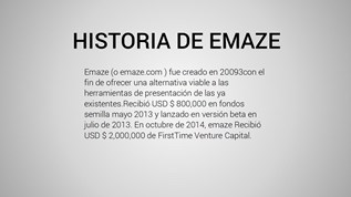 HISTORIA DE EMAZE at emaze Presentation