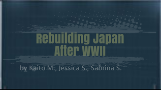 Rebuilding Japan After WWII at emaze Presentation