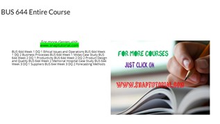 BUS 644 Effective Communication-snaptutorial.com at emaze Presentation