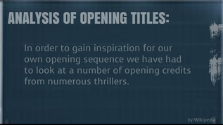 ANALYSIS OF OPENING TITLES at emaze Presentation