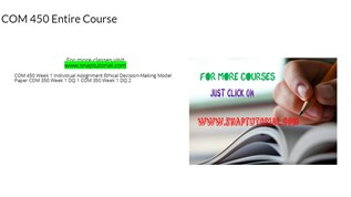 COM 450 Effective Communication-snaptutorial.com at emaze Presentation