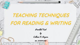 TEACHING TECHNIQUES FOR READING & WRITING at emaze Presentation