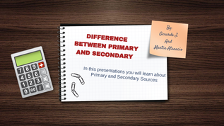 Primary And Secondary Source at emaze Presentation