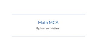 Math MCA at emaze Presentation