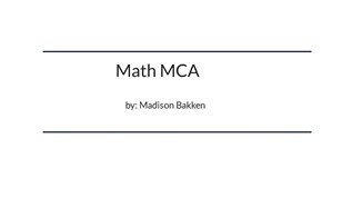 Math MCA at emaze Presentation