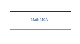 Math MCA at emaze Presentation