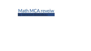 Math MCA reveiw at emaze Presentation