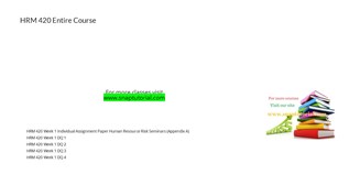 HRM 420 Enhance teaching snaptutorial.com at emaze Presentation