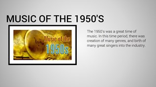 Music of the 1950's at emaze Presentation