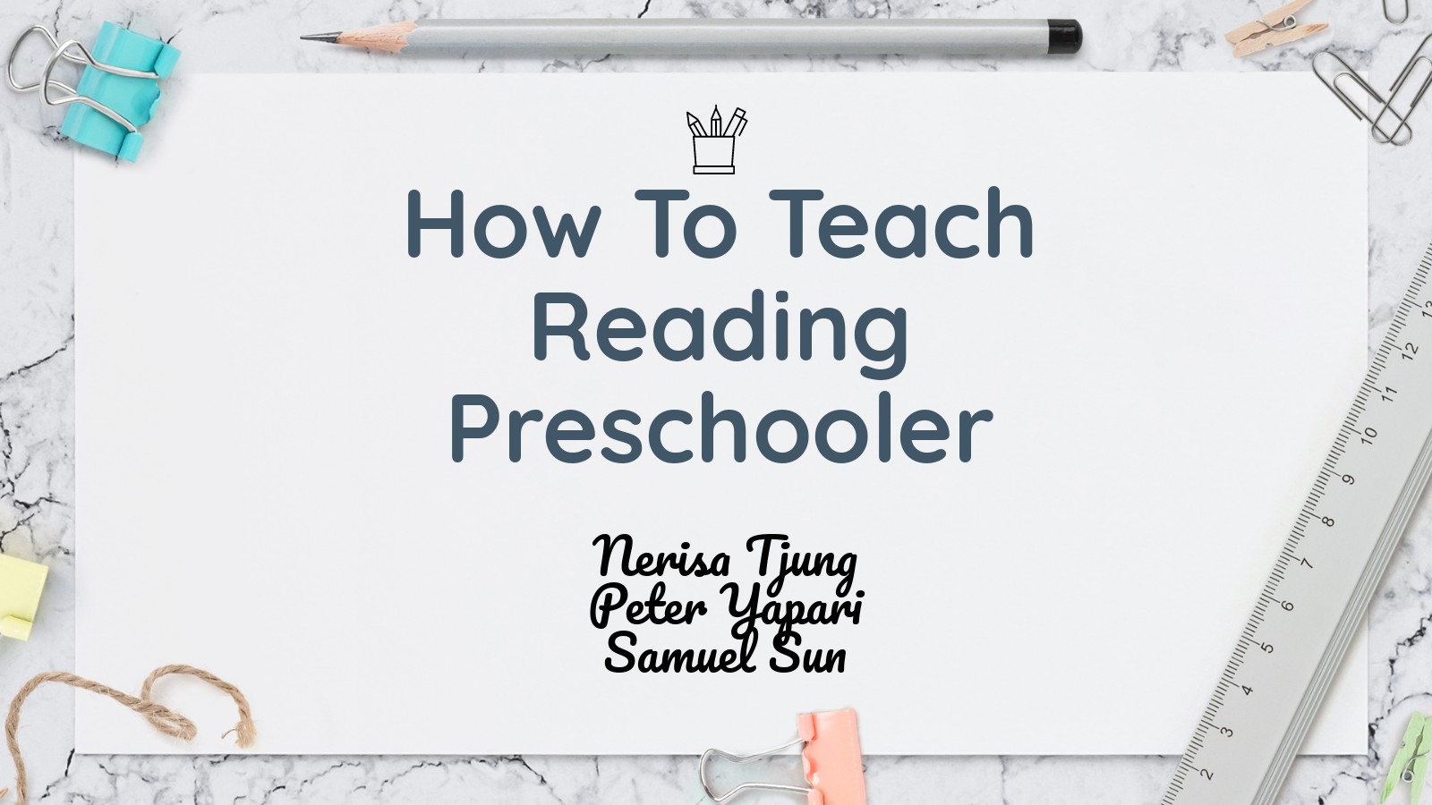 How To Teach Reading Preschoolar at emaze Presentation