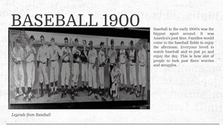 Baseball 1900 at emaze Presentation