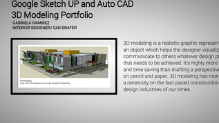 Google SketchUP and AutoCAD Portfolio at emaze Presentation