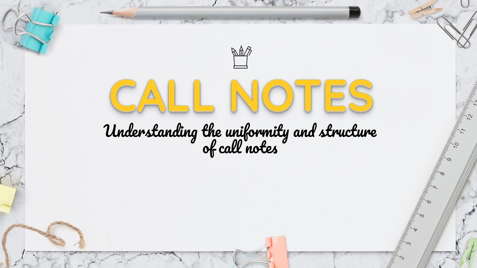 CALL NOTES at emaze Presentation