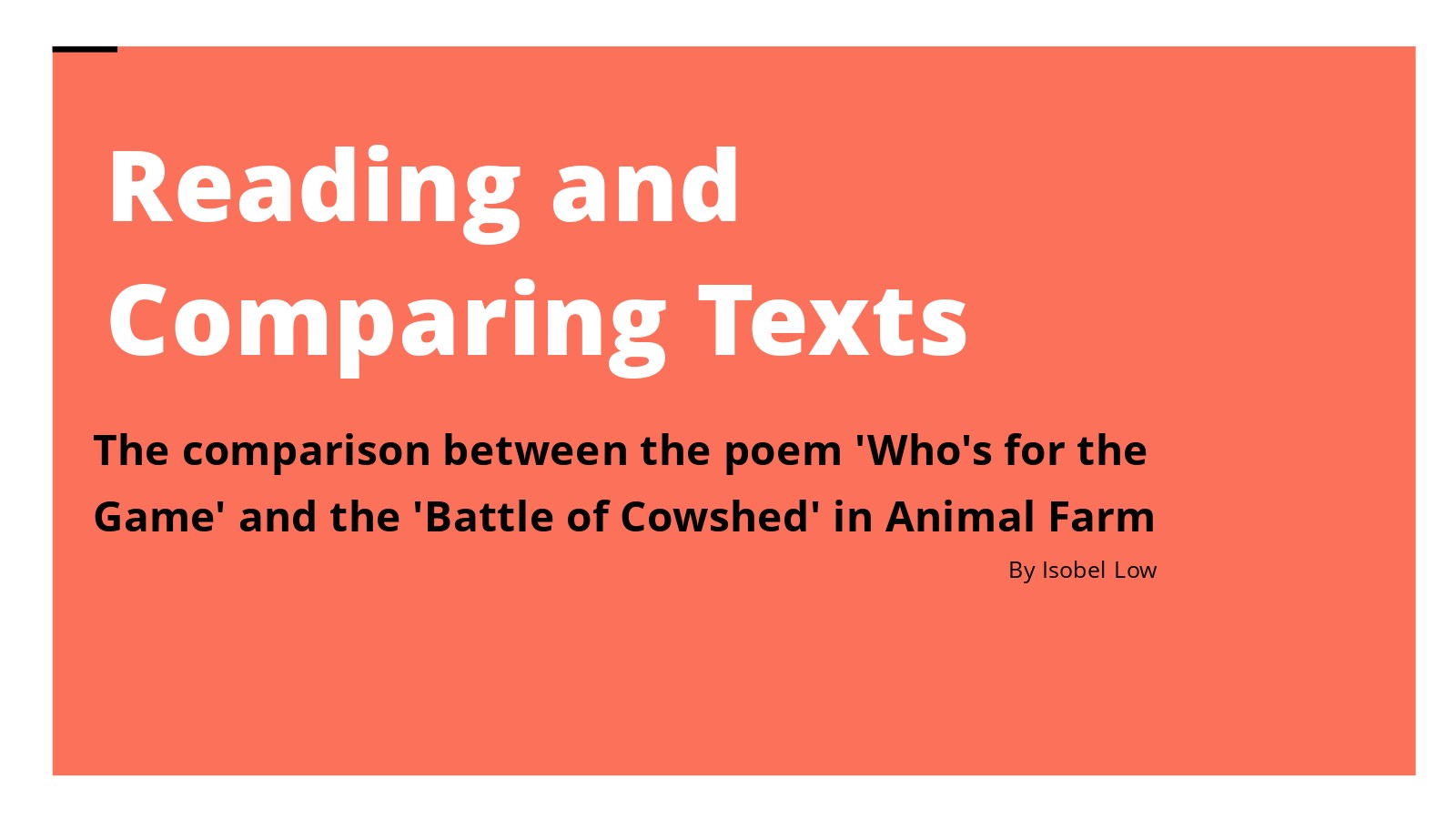 Reading and Comparing Texts at emaze Presentation