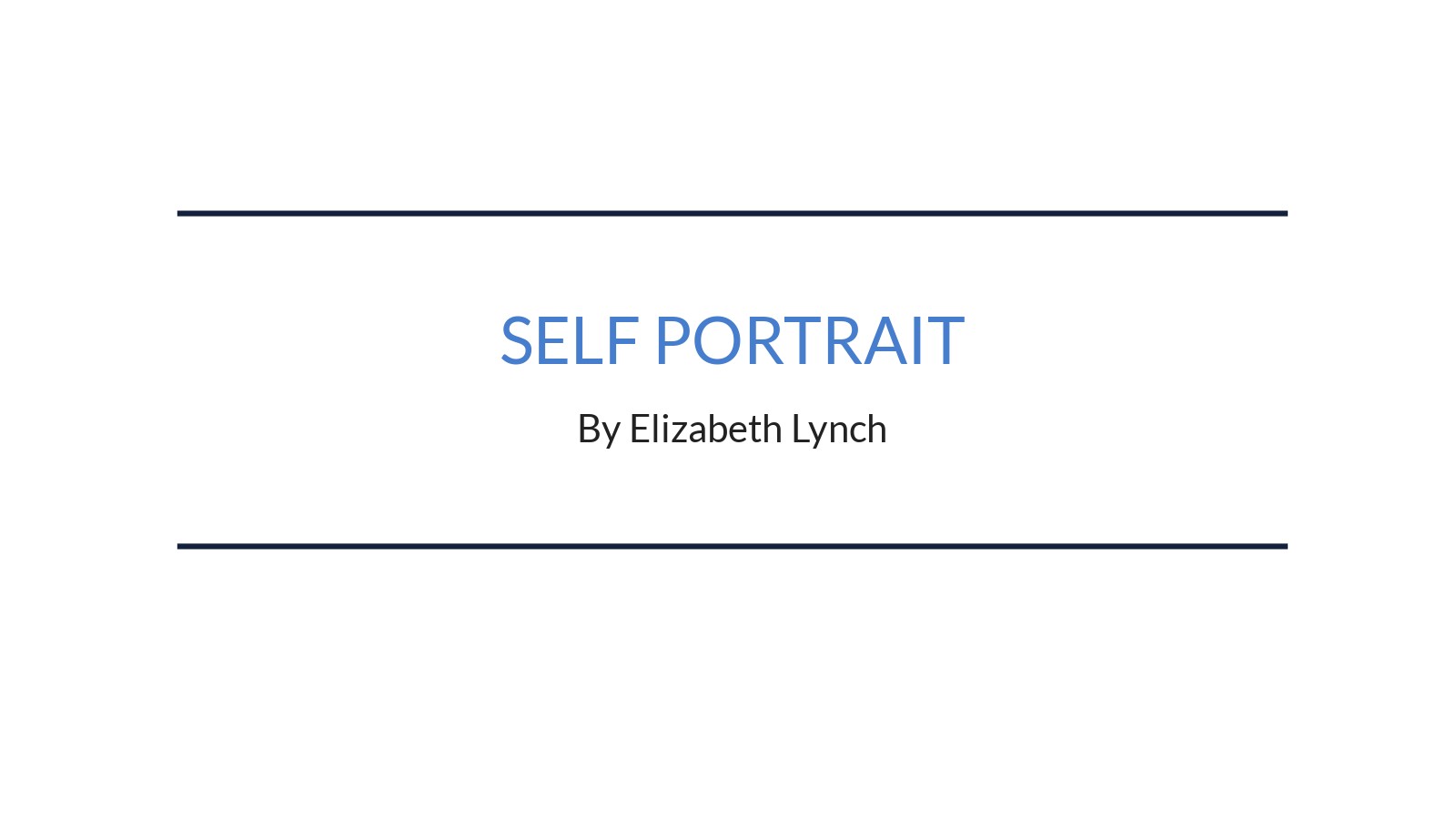 SELF PORTRAIT at emaze Presentation