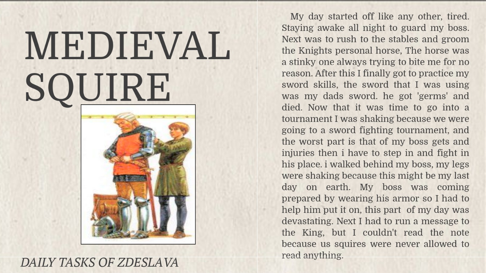 medieval squire at emaze Presentation