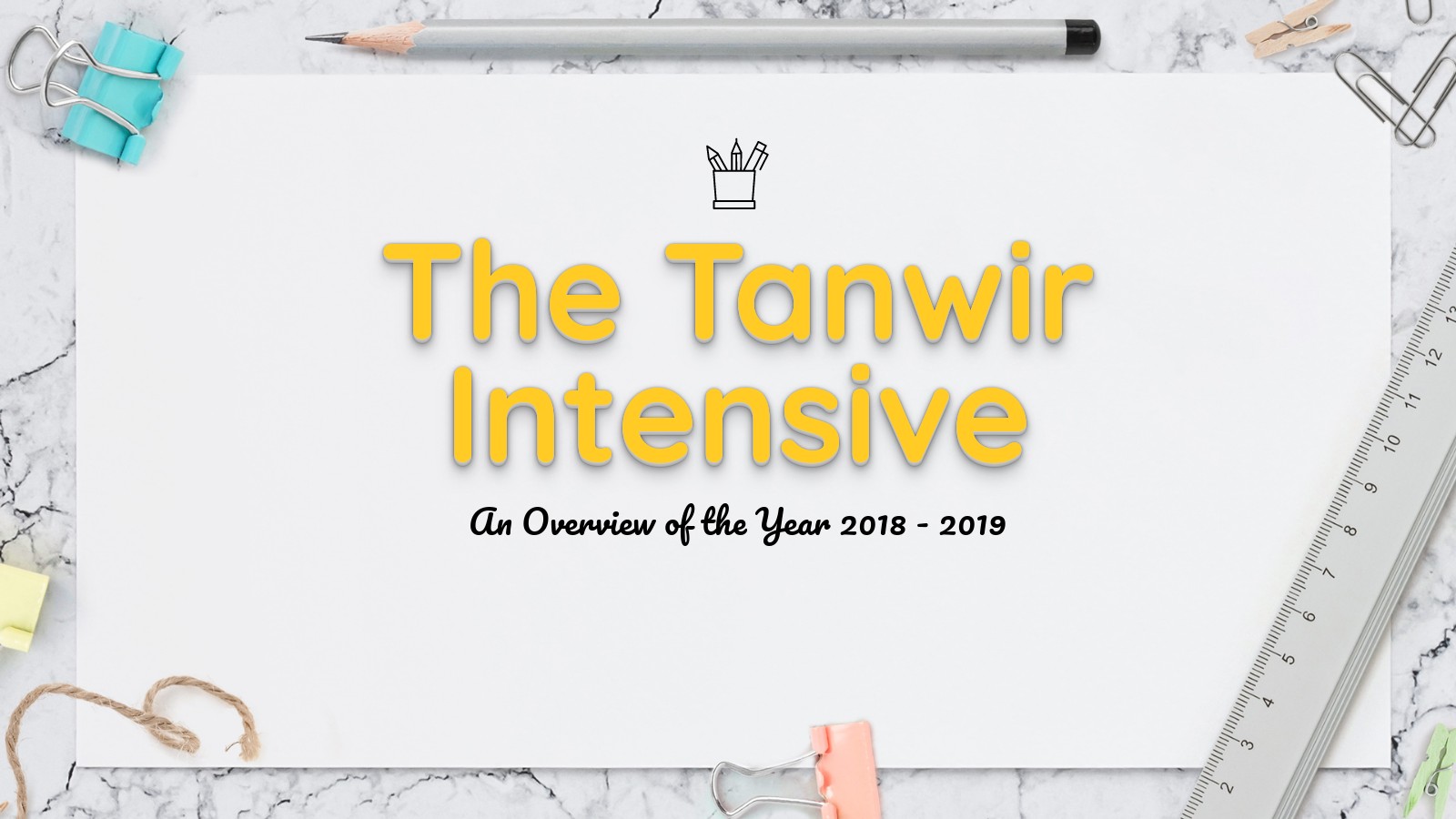 The Tanwir Intensive at emaze Presentation