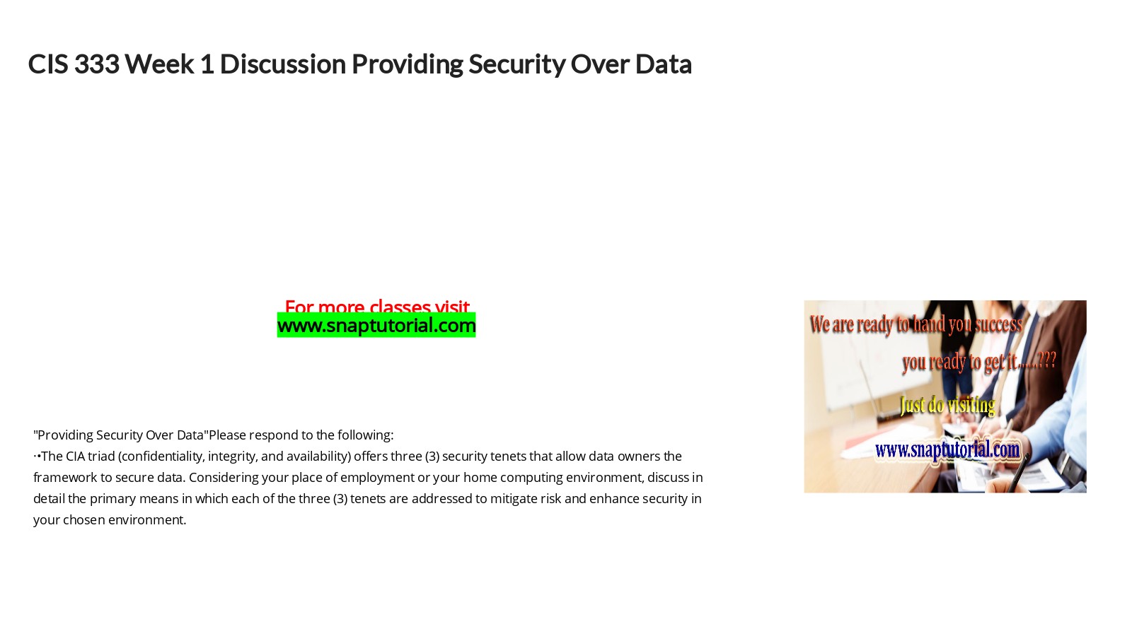 CIS 333 Education Organization snaptutorial.com at emaze Presentation