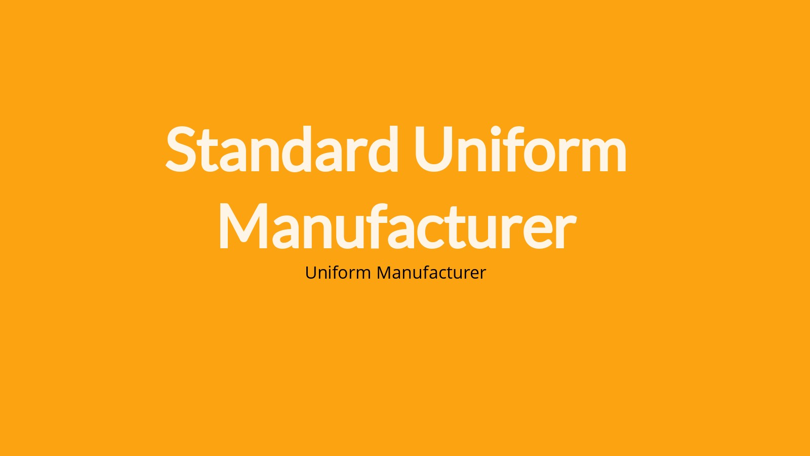Standard Uniform Manufacturer at emaze Presentation
