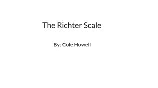 The Richter Scale at emaze Presentation