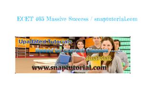 ECET 465 Massive Success snaptutorial.com at emaze Presentation