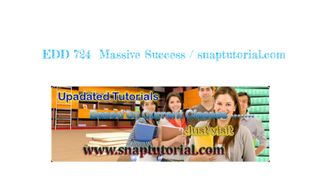 EDD 724 Massive Success snaptutorial.com at emaze Presentation