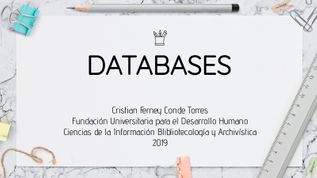 DATABASES, CRISTIAN CONDE at emaze Presentation