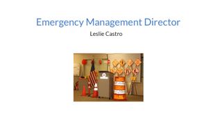 Emergency Management Director at emaze Presentation