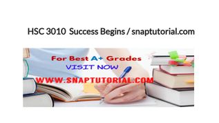 HSC 3010 Success Begins snaptutorial.com at emaze Presentation