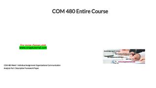 COM 480 Education Organization snaptutorial.com at emaze Presentation