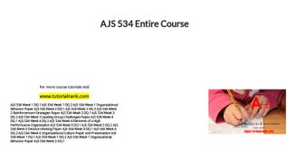 AJS 534 Effective Communicationtutorialrank.com at emaze Presentation