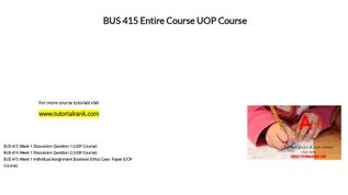BUS 415 Effective Communicationtutorialrank.com at emaze Presentation