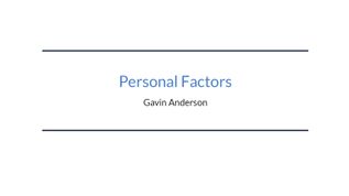 Personal Factors at emaze Presentation