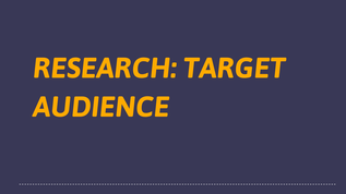Research: Target Audience at emaze Presentation