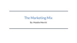 The Marketing Mix at emaze Presentation