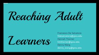 Reaching Adult Learners at emaze Presentation