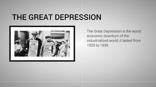 The great depression at emaze Presentation