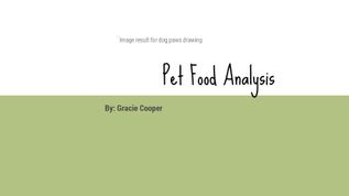 Pet Food Analysis at emaze Presentation