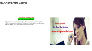 HCA 459 Education Specialist-snaptutorial.com at emaze Presentation