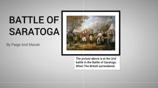 Battle of Saratoga at emaze Presentation