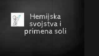 Hemijska svojstva i primena soli at emaze Presentation